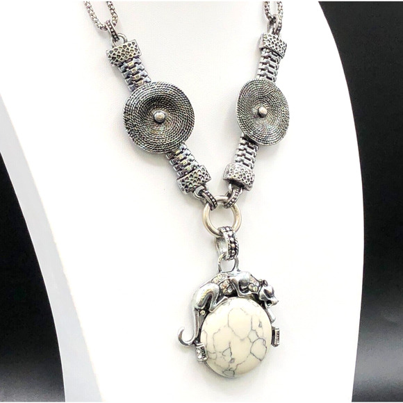 Estate | Jewelry | Germanic Tribal Lariat Y Necklace Jaguar Panther ...